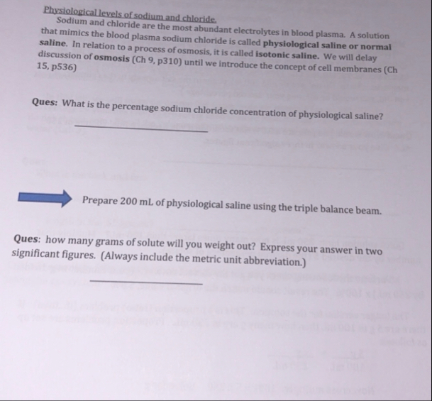 Solved Physiological levels of sodium and chloride.Sodium | Chegg.com