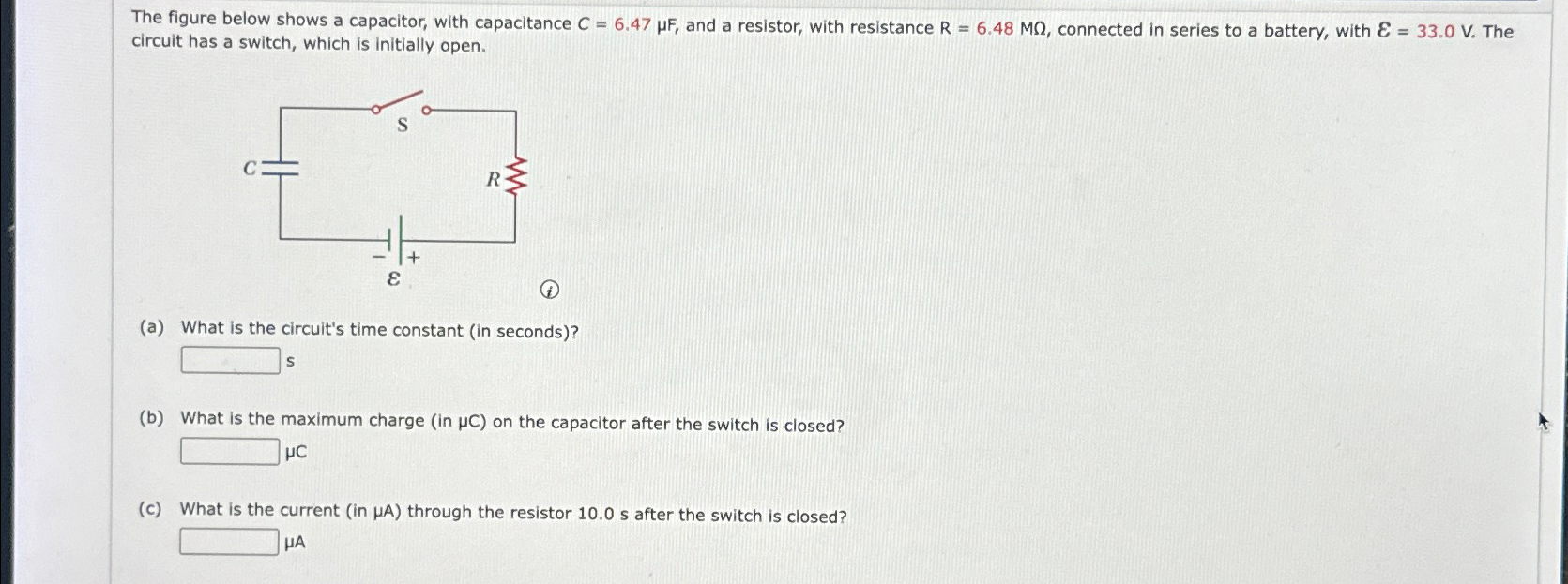 Solved The figure below shows a capacitor, with capacitance | Chegg.com