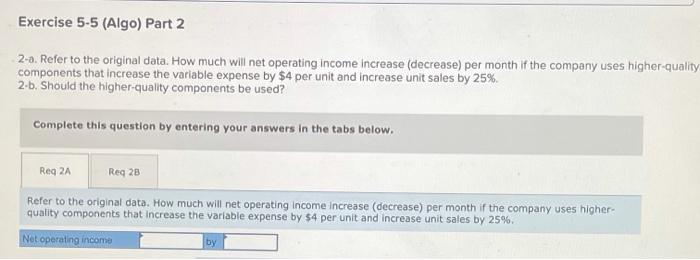 Solved Required information Exercise 5-5 (Algo) Changes in | Chegg.com