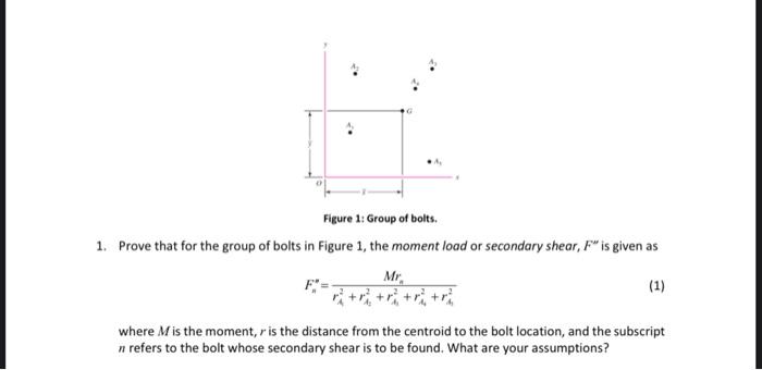 Solved Figure 1: Group of bolts. 1. Prove that for the group | Chegg.com