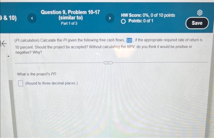 Solved (PI calculation) Calculate the Pl given the following | Chegg.com