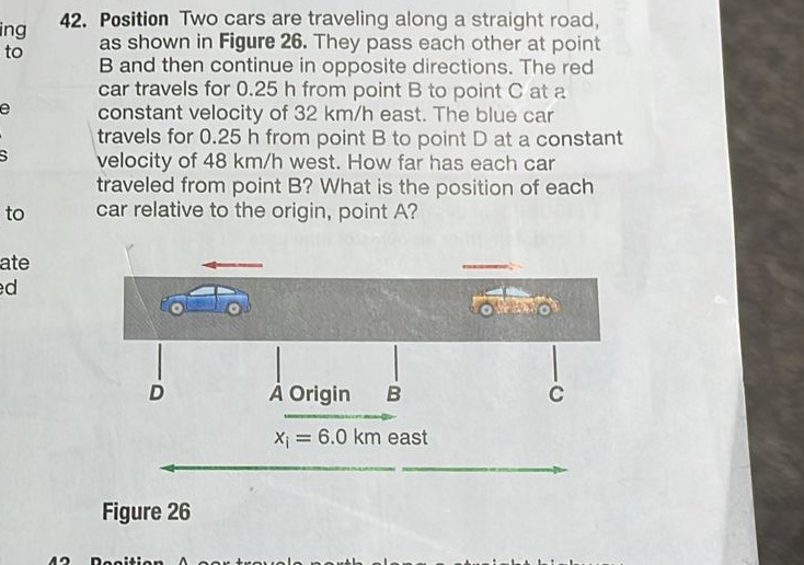 Solved Position Two cars are traveling along a straight | Chegg.com