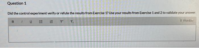 Did The Control Experiment Verify Or Refute The