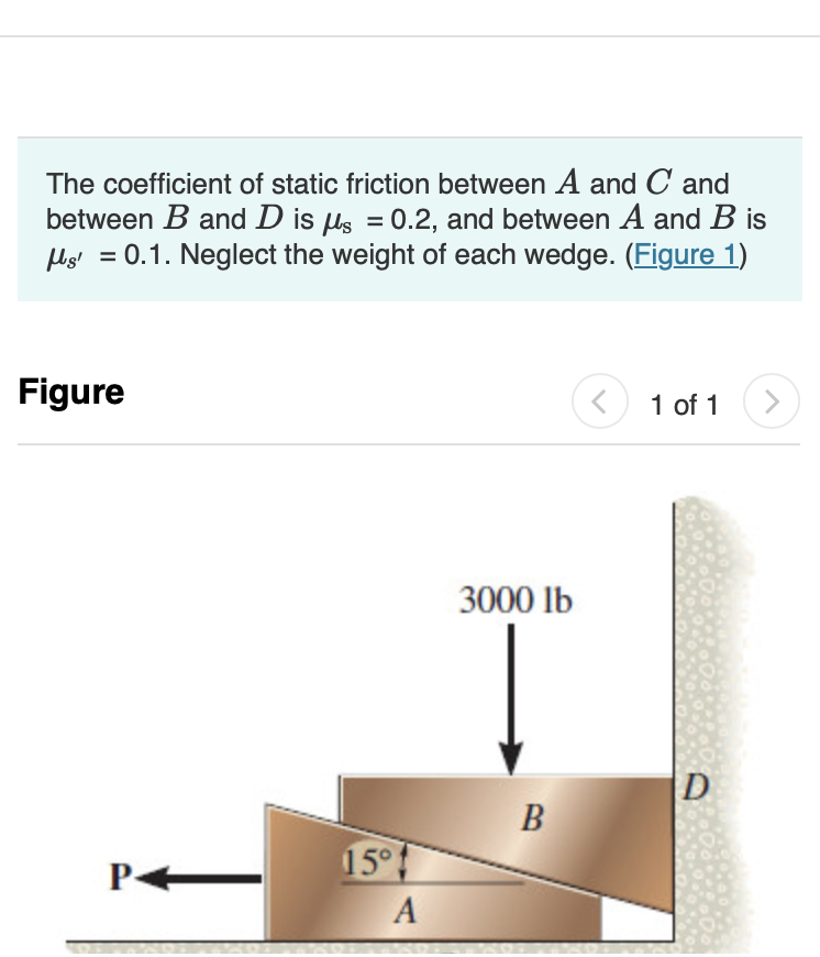 Solved The coefficient of static friction between A and C | Chegg.com