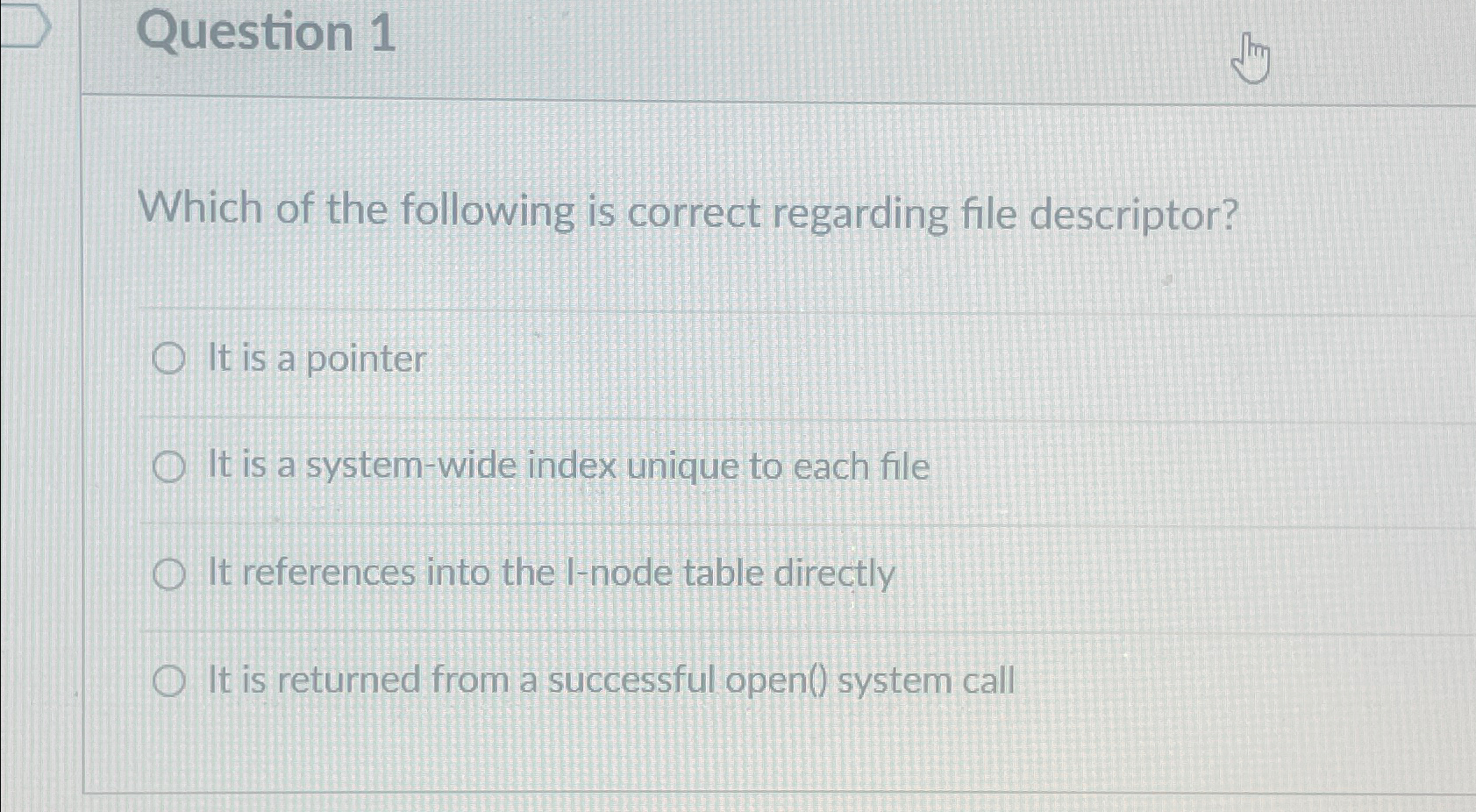 Solved Question 1Which of the following is correct regarding | Chegg.com