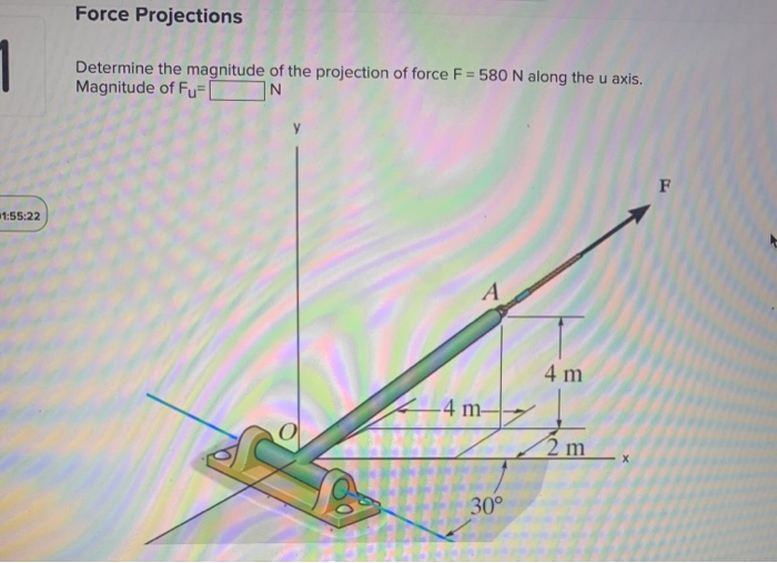 Solved Force Projections Determine the magnitude of the | Chegg.com