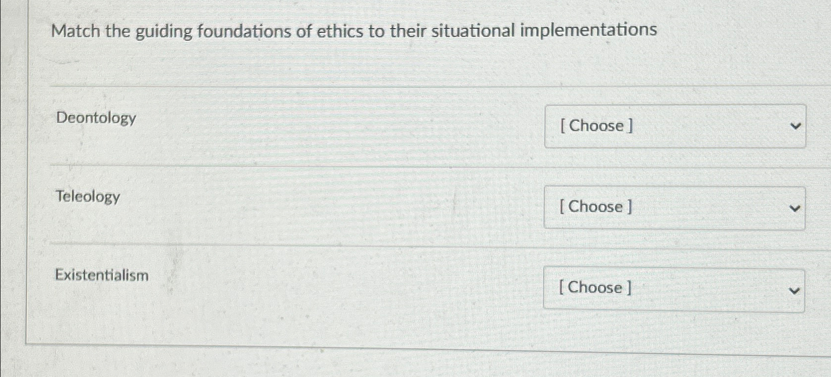 Solved Match the guiding foundations of ethics to their | Chegg.com