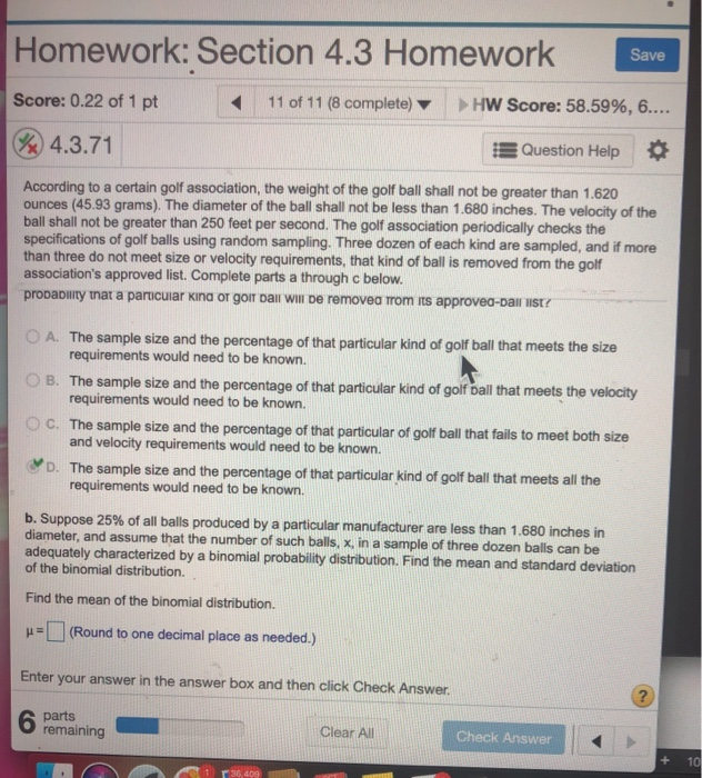 Solved Homework Section 4 3 Homework Save Score 0 22 Of 1