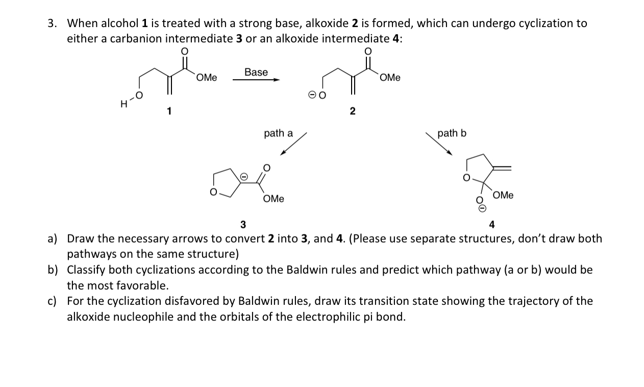 Solved When alcohol 1 ﻿is treated with a strong base, | Chegg.com