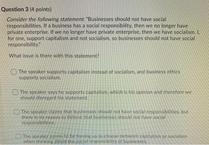 Solved Question 3 (4 points) Consider the following | Chegg.com