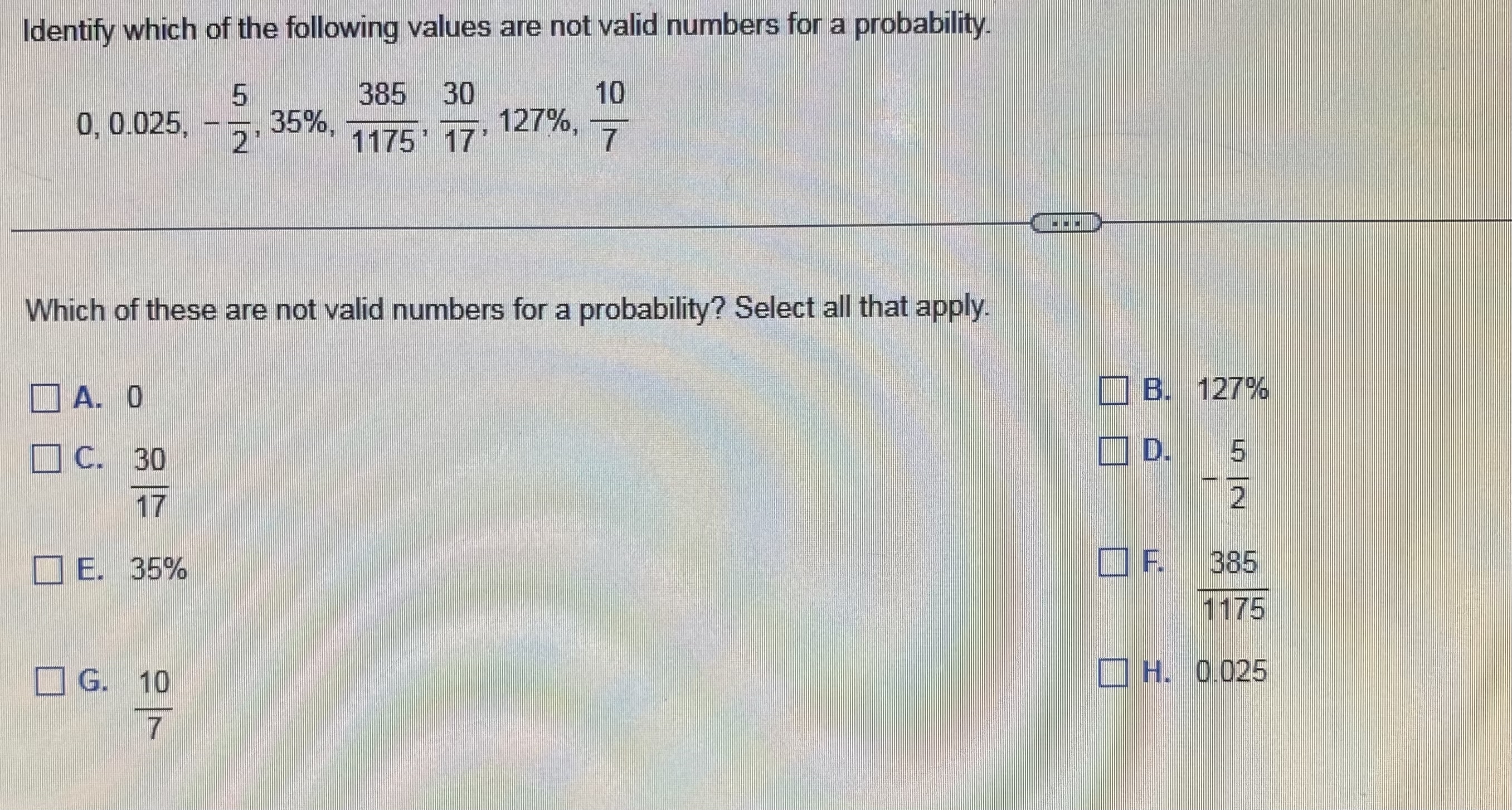 Solved Identify which of the following values are not valid | Chegg.com
