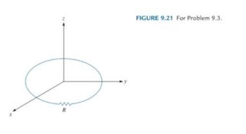Solved 9.3 A circuit conducting loop lies in the xy-plane as | Chegg.com