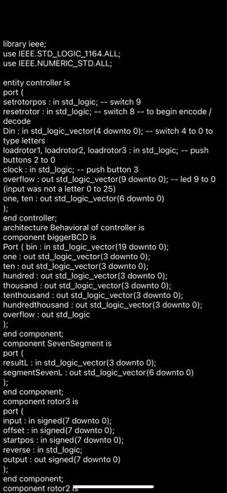 i'm designing a Rotor based Encryption machine . plz | Chegg.com