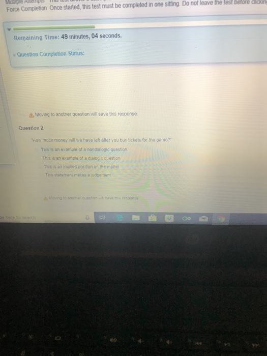 Solved Multip Force Completion Once started, this test must | Chegg.com