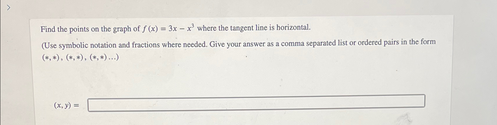 Solved Find the points on the graph of f(x)=3x-x3 ﻿where the | Chegg.com