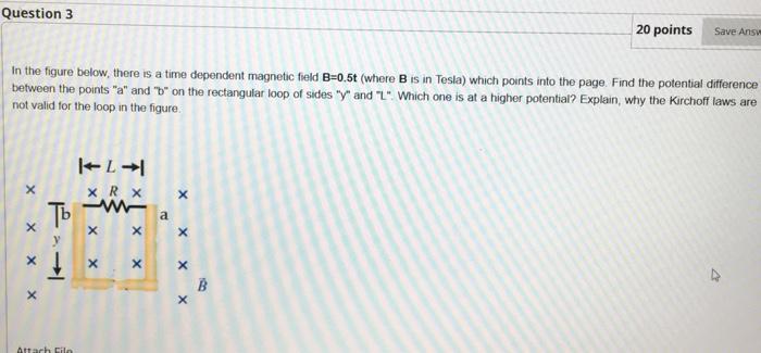 Solved In the figure below, there is a time dependent | Chegg.com