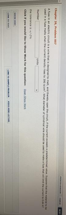 Solved PRINTER VERSION BACK NET Chapter 26, Problem 007 A | Chegg.com