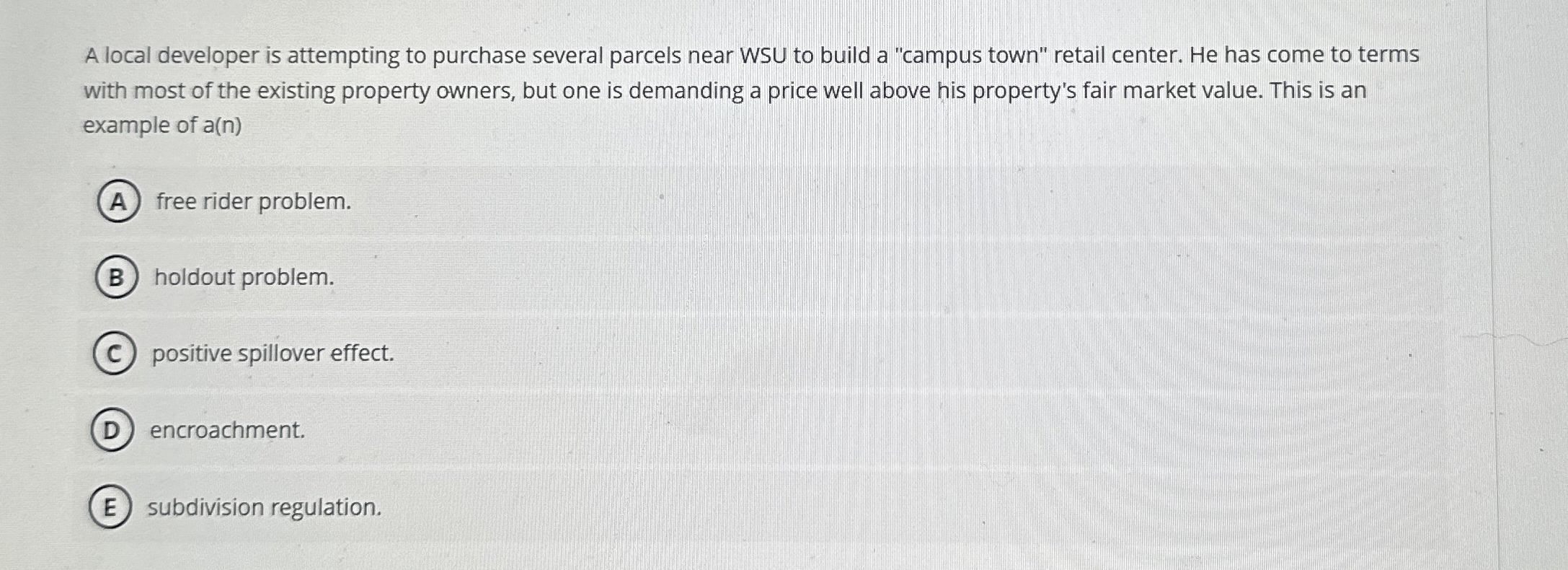 Solved A local developer is attempting to purchase several | Chegg.com