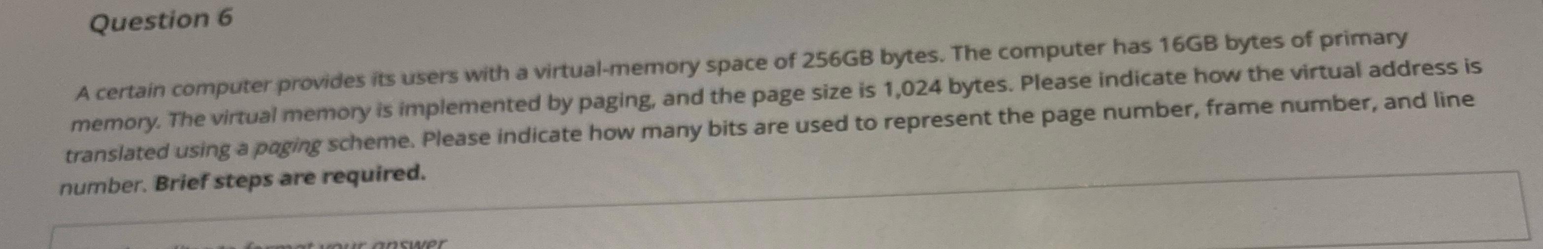 Question 6A certain computer provides its users with | Chegg.com