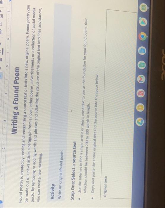 3 Writing a Found Poem Found poetry is created by | Chegg.com