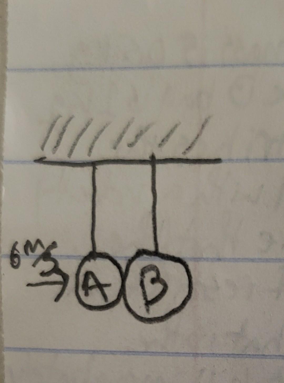 Solved the t ball's masf is 0.5 kg gnd that of the 3 ball is | Chegg.com