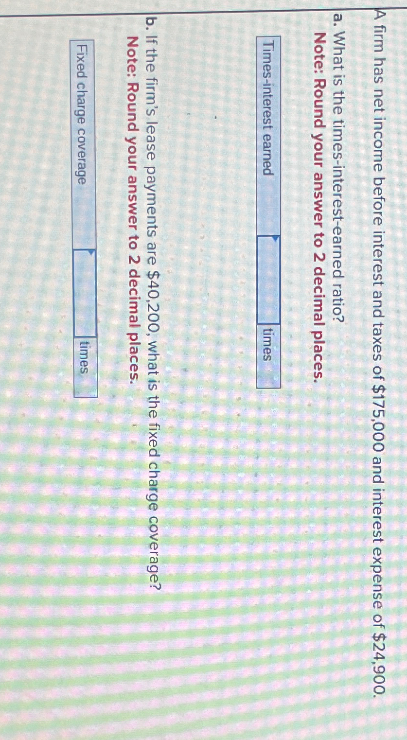 Solved A firm has net income before interest and taxes of | Chegg.com