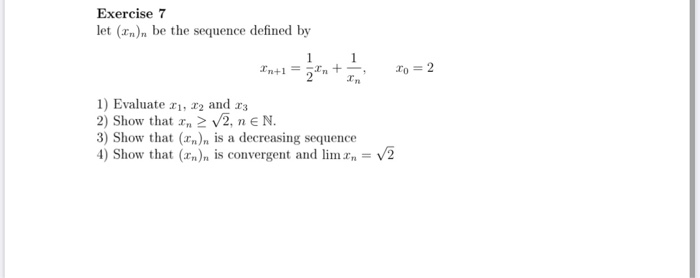 Solved Exercise 1 1) Give the definition of a denumerable | Chegg.com