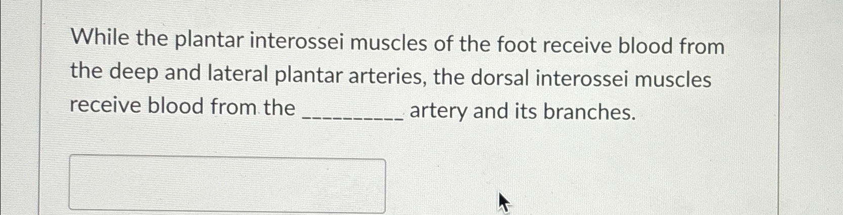 Solved While the plantar interossei muscles of the foot | Chegg.com