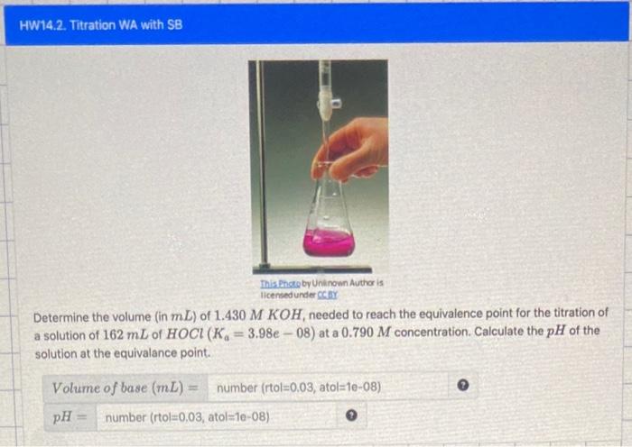 Solved Determine the volume (in mL ) of 1.430MKOH, needed to | Chegg.com