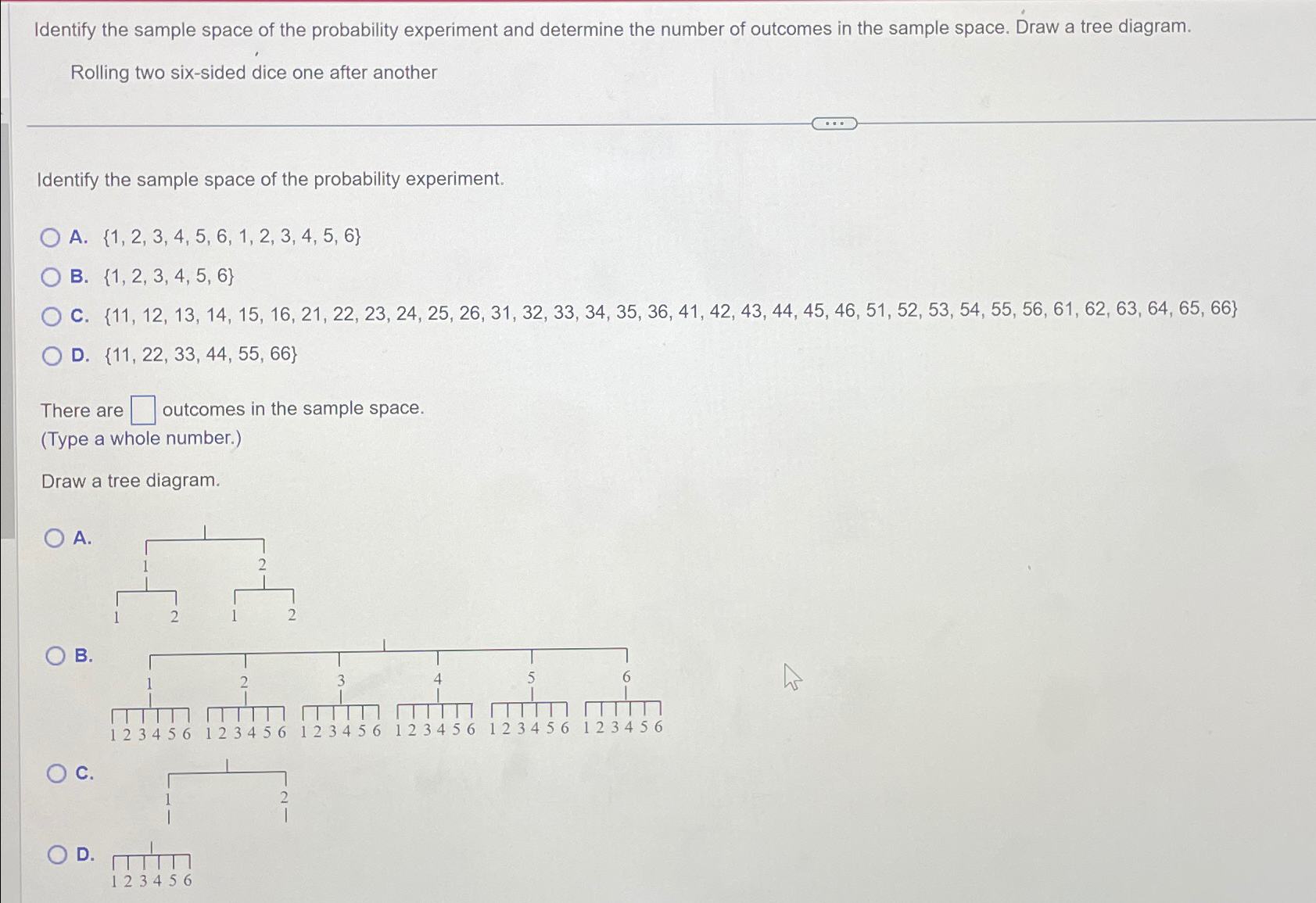 Solved Identify the sample space of the probability | Chegg.com