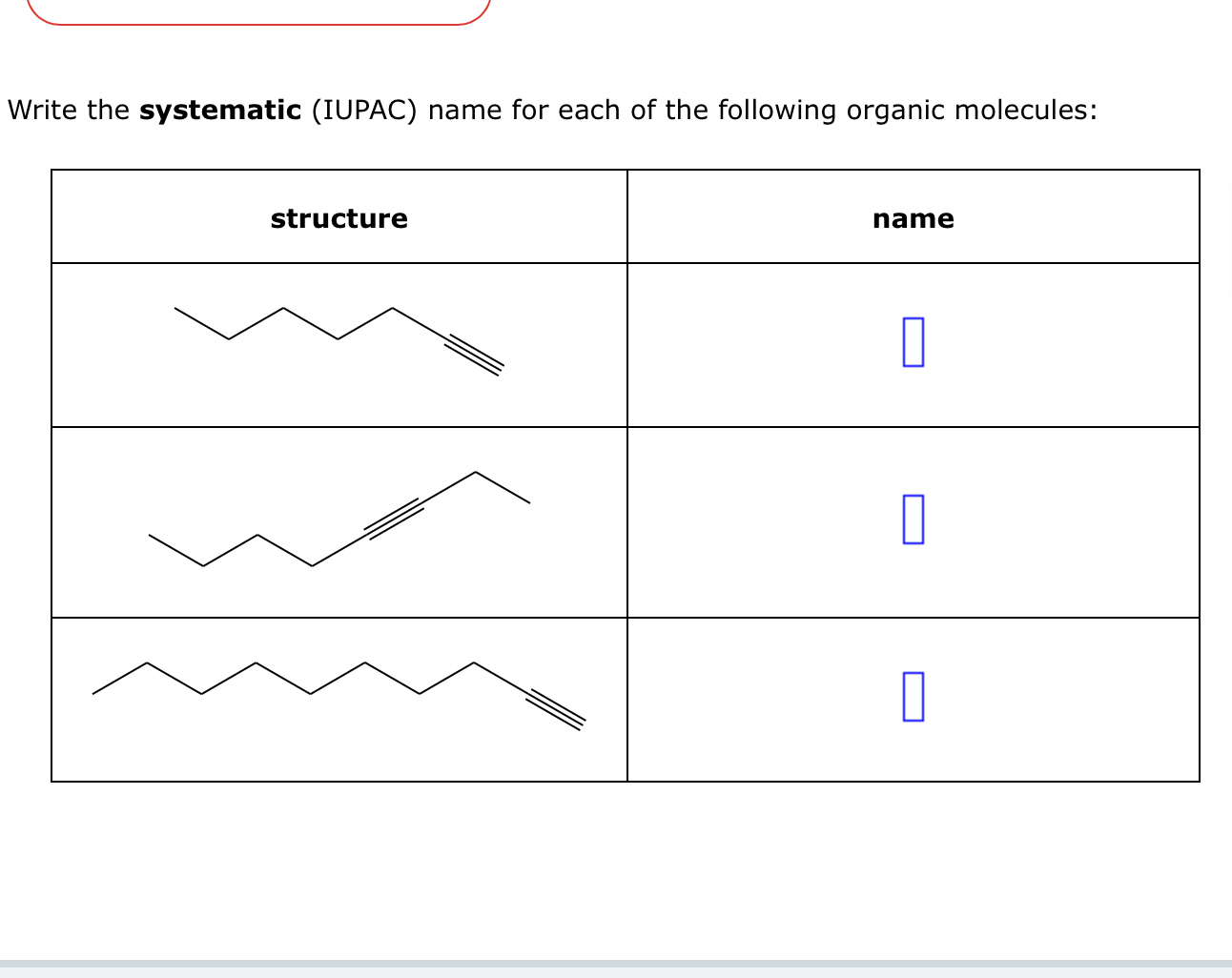 Solved Write the systematic (IUPAC) ﻿name for each of the | Chegg.com
