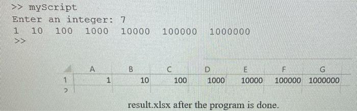 Solved The script prompts for an integer, then print a | Chegg.com