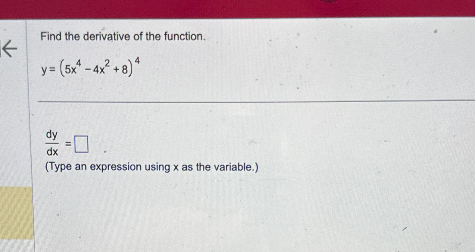 Solved Find the derivative of the | Chegg.com