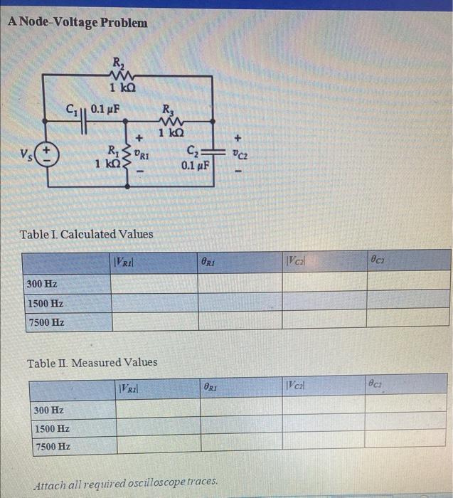 Solved Experiment 1. A Node-Voltage Problem Build the RC | Chegg.com
