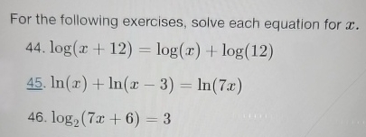 Solved For the following exercises, solve each equation for | Chegg.com