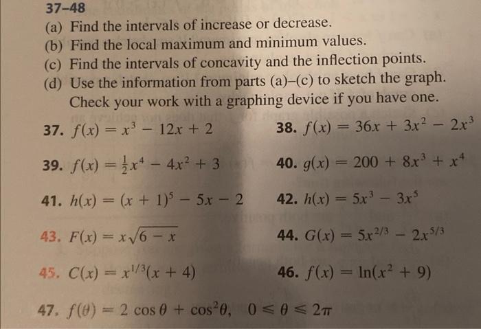 Solved (a) Find the intervals of increase or decrease. (b) | Chegg.com