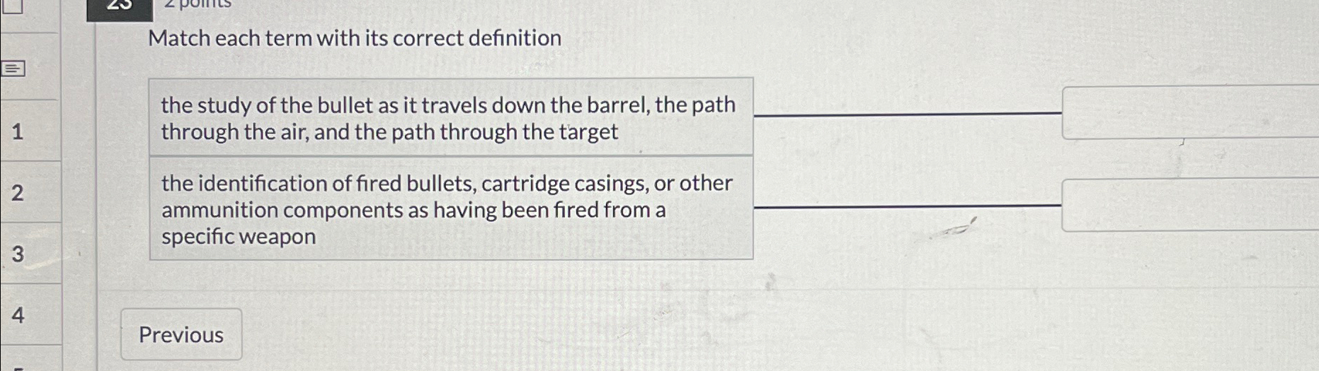 Solved Match each term with its correct definitionthe study | Chegg.com