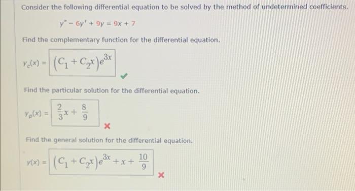 Solved Consider the following differential equation to be | Chegg.com