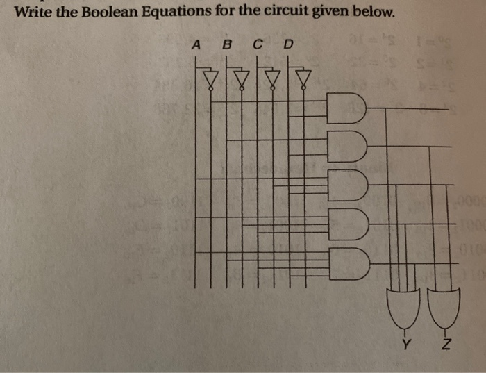 Solved Write the Boolean Equations for the circuit given | Chegg.com