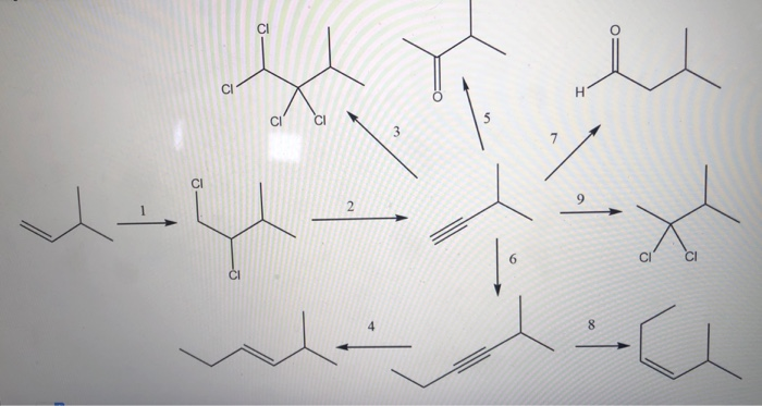 Solved CI CI 1. 9-BBN 2. H2O2, NaOH xs HCI HgSO4, H2SO4, | Chegg.com