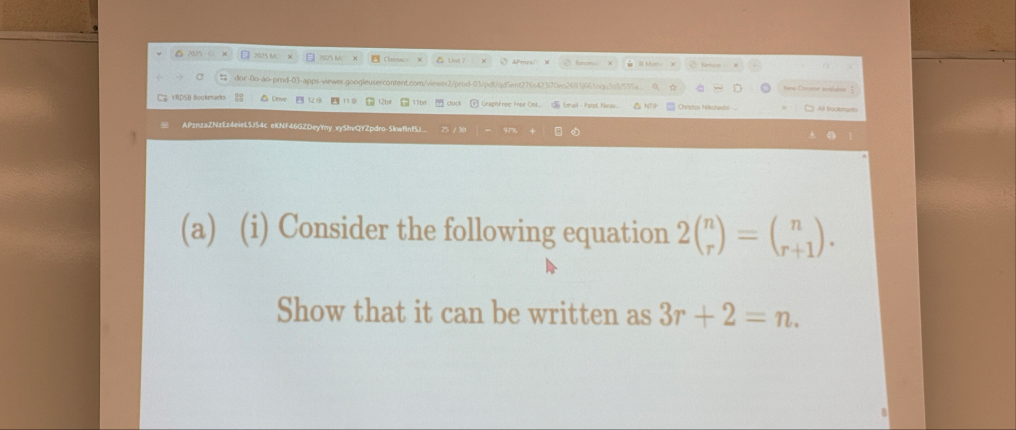 Solved (a) (i) ﻿Consider the following equation | Chegg.com