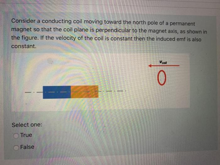 Solved Consider a conducting coil moving toward the north | Chegg.com