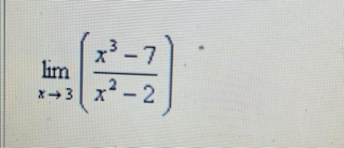Solved 7 lim x2 - 2 | Chegg.com