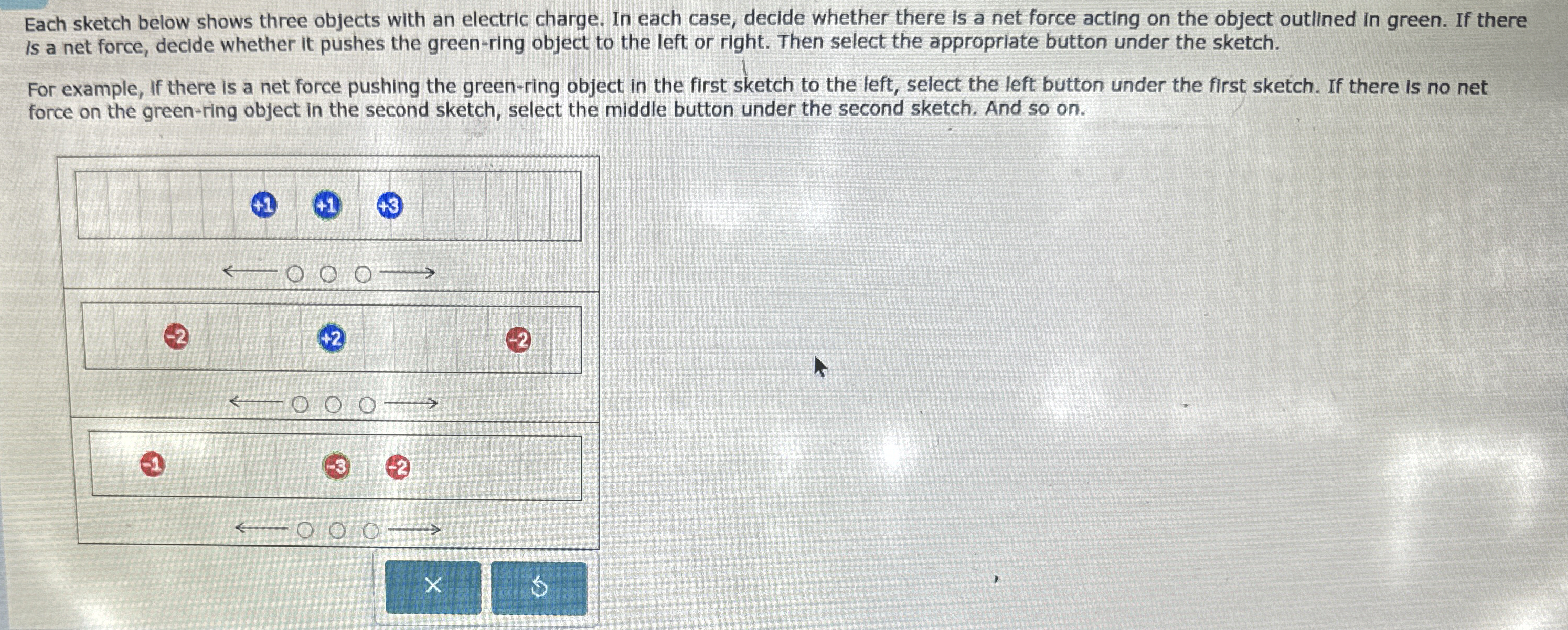 Solved Each sketch below shows three objects with an | Chegg.com