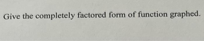 Solved Give the completely factored form of function | Chegg.com