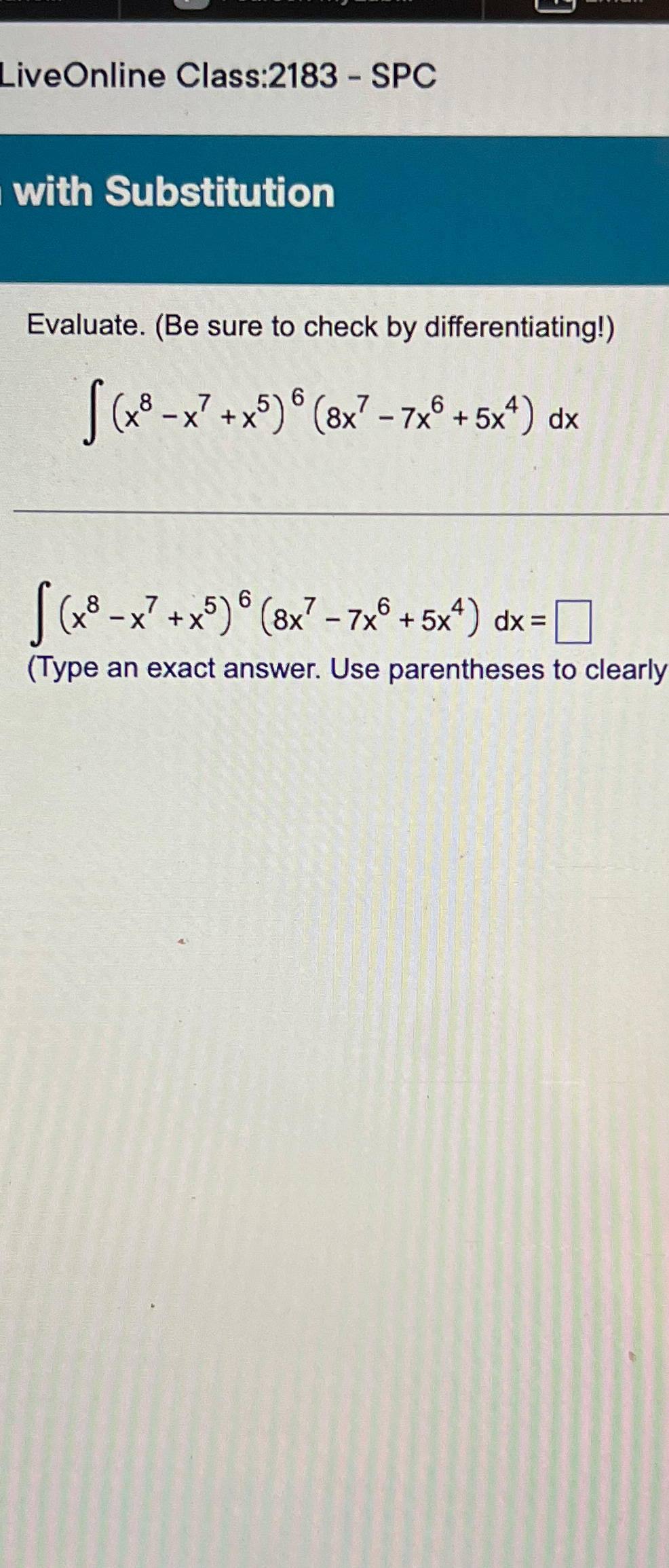 Solved LiveOnline Class:2183 - ﻿SPCwith | Chegg.com
