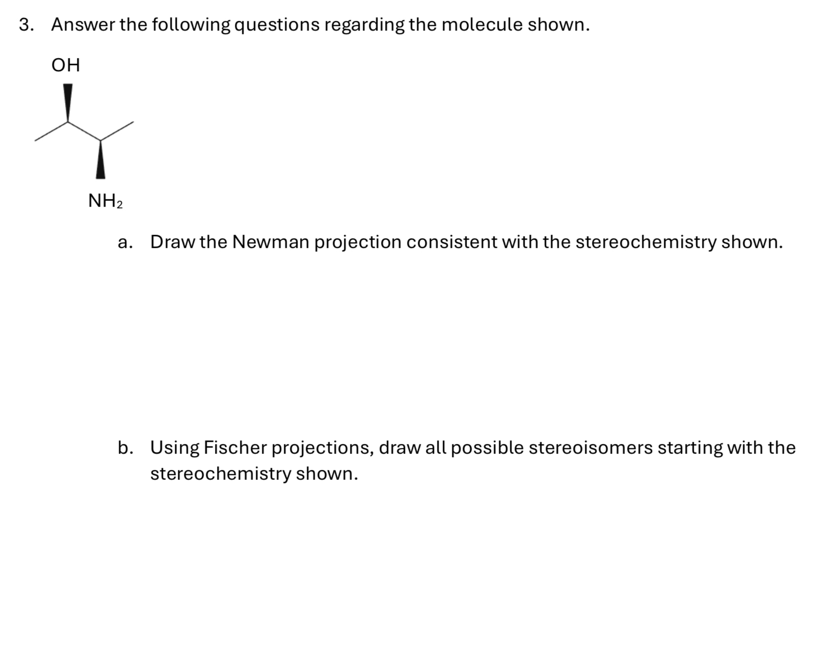 Solved Answer the following questions regarding the molecule | Chegg.com