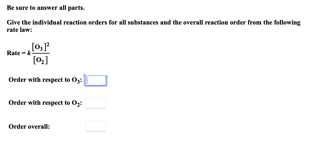 Solved Be ﻿sure to ﻿answer all parts.Give the individual | Chegg.com