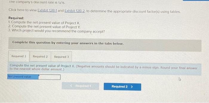 Solved Exercise 12-14 (Algo) Comparison of Projects Using | Chegg.com