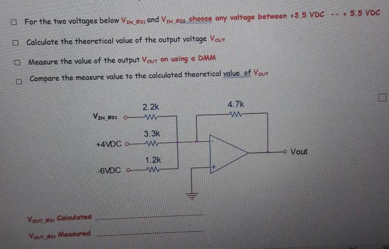 Solved Part 4. DC Multiple Input Operation - Summing | Chegg.com